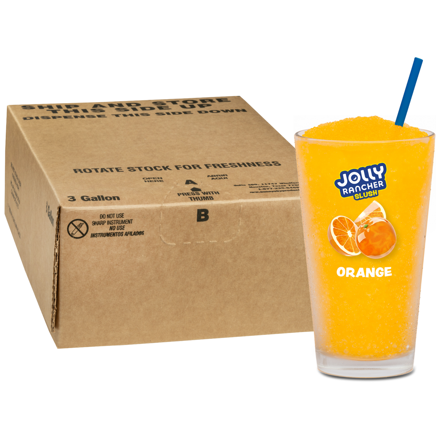 JOLLY RANCHER Orange FUB 3 Gallon BIB - Sunny Sky Products