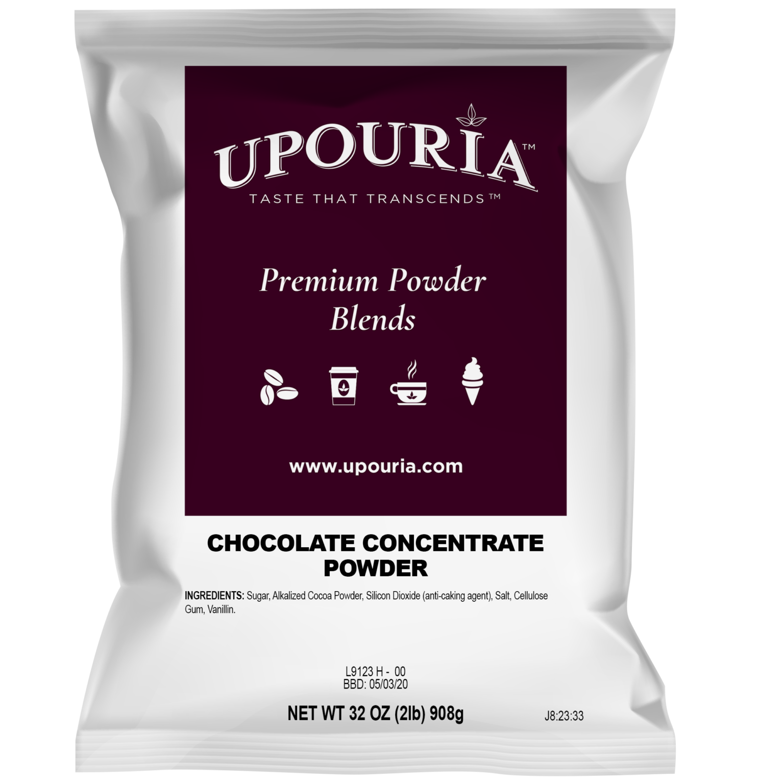 UPOURIA® Chocolate Concentrate Powder 2 lb Pouch - Sunny Sky Products